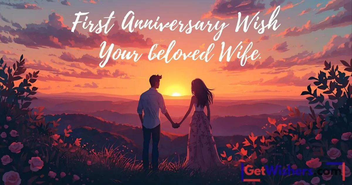 205+ Heartfelt First Anniversary Wish for Your Beloved Wife (2025 ...