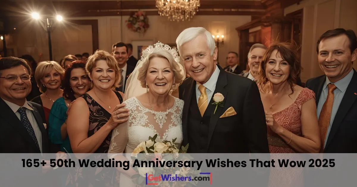 165+ 50th Wedding Anniversary Wishes That Wow 2025 - getwishers.com