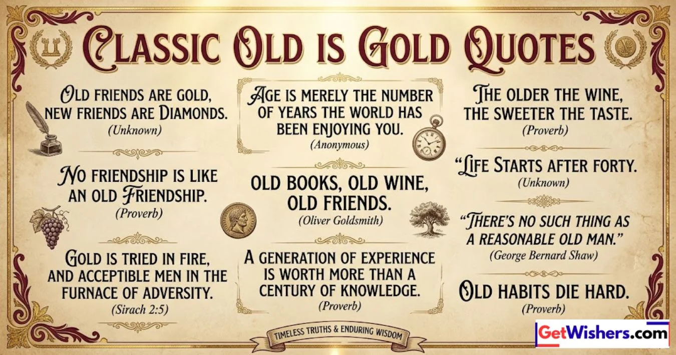 257+ Classic Old Is Gold Quotes You’ll Always Love 2026 - getwishers.com